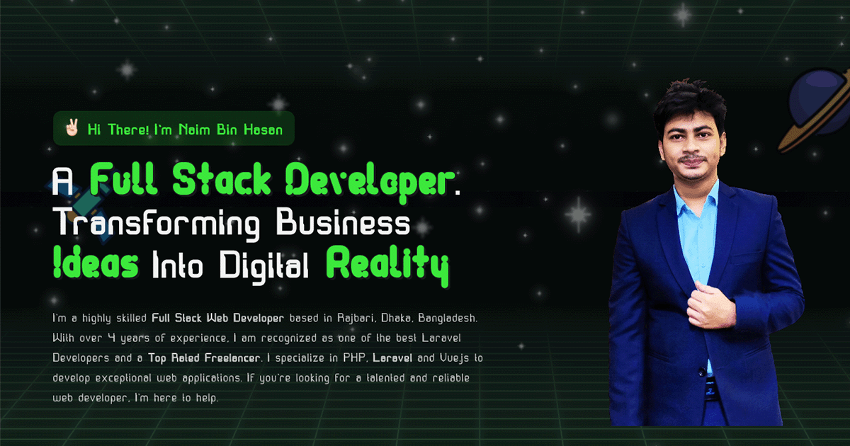 Naim Bin Hasan - Full Stack Web Developer | Laravel & Vue Expert